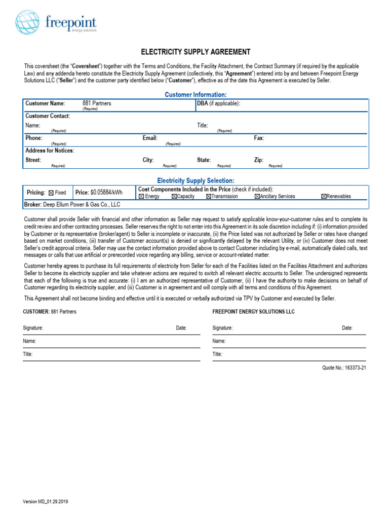 881 Partners 48M - 06092020 | PDF | Indemnity | Invoice