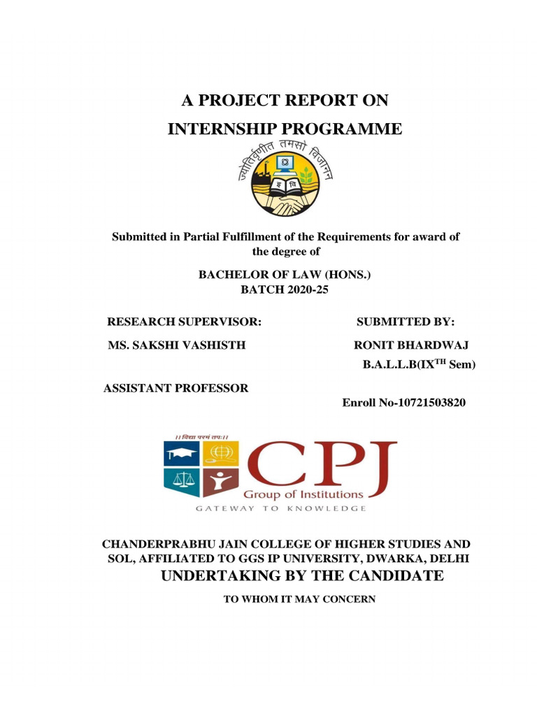 Ronit INTERNSHIP REPORT (IX SEM | PDF