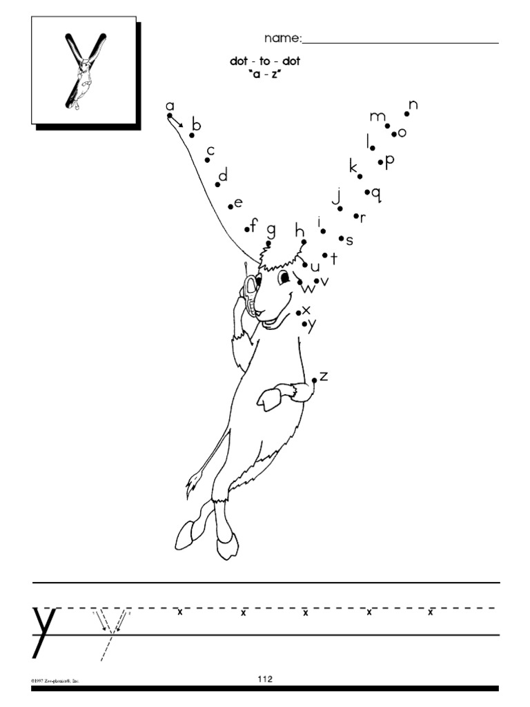 Zoo phonics a z Dot To Dot Worksheets หน้า 26 | PDF