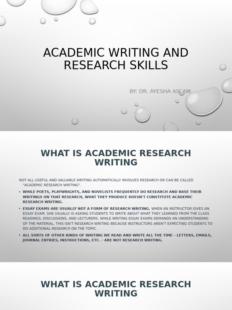 Academic Research and Writing Skills | PDF | Methodology | Data