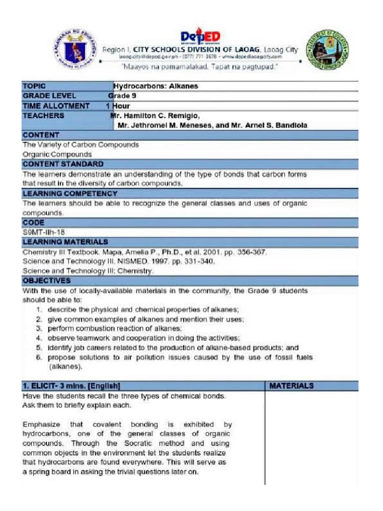 7e's Lesson Plan | PDF