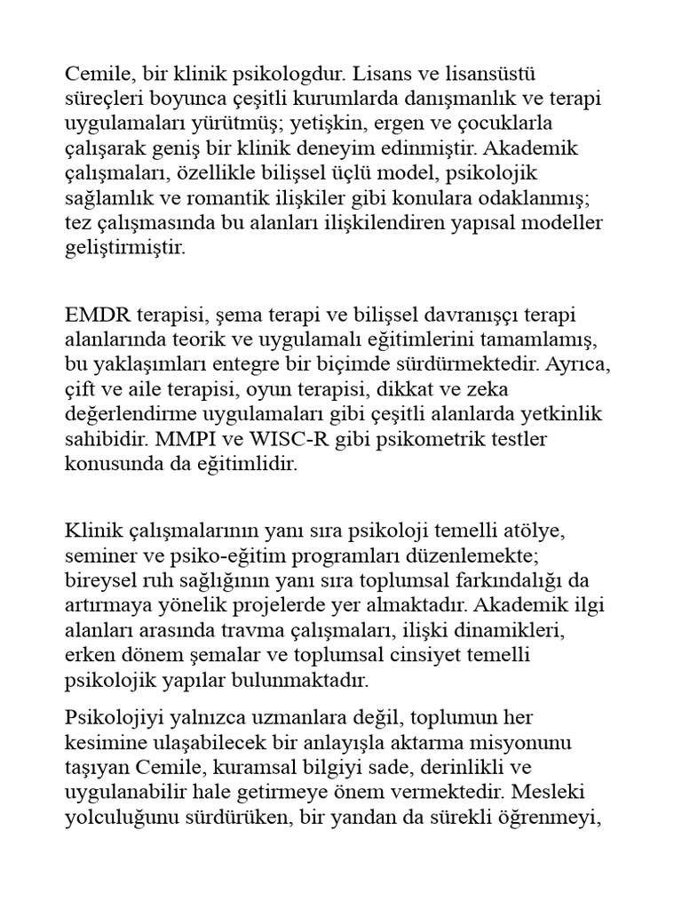Biyografi Cemile Sönmez | PDF