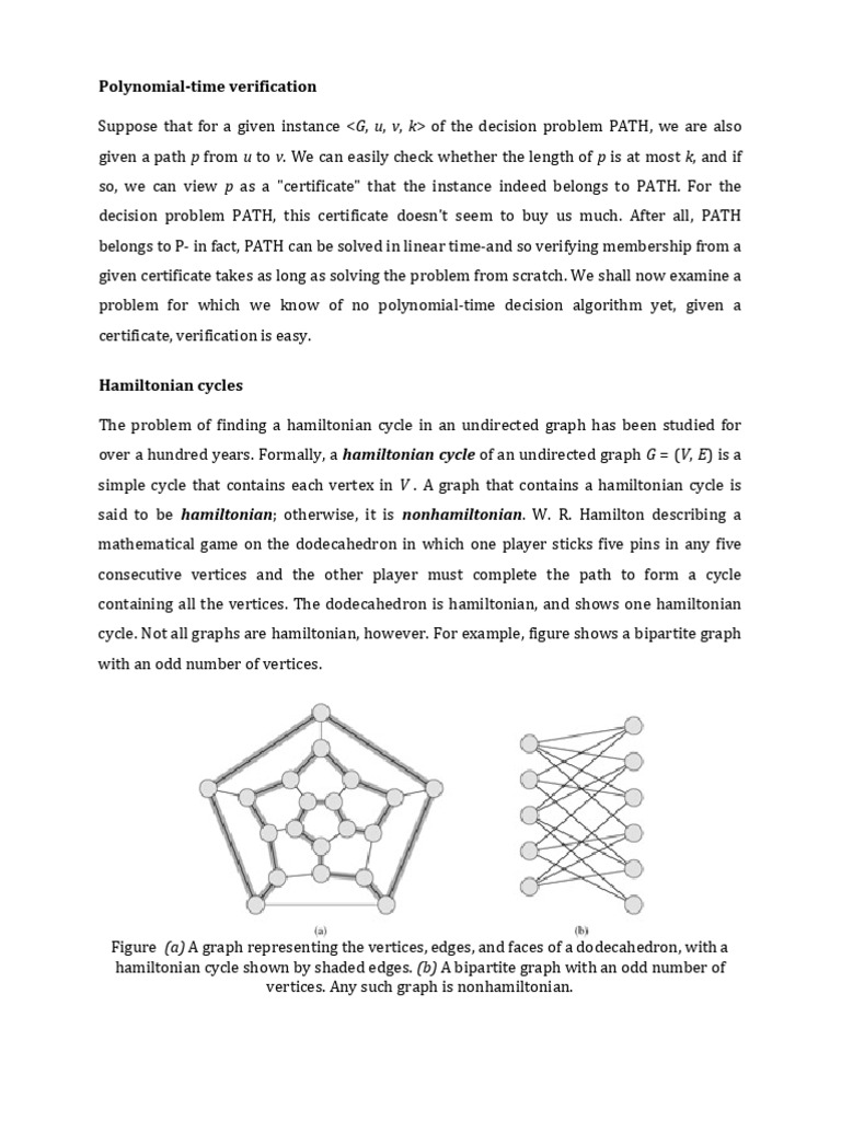 Polynomial time verification | PDF | Graph Theory | Theoretical Computer Science