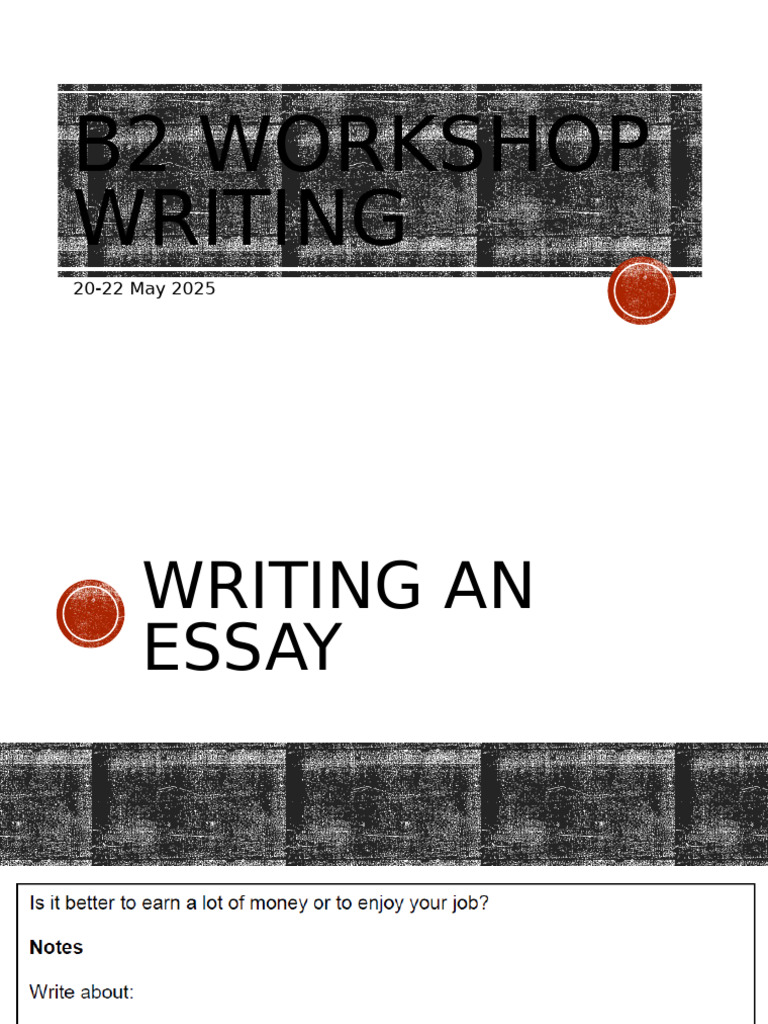 Essay Writing Workshop Guide | PDF | Verb | English Language