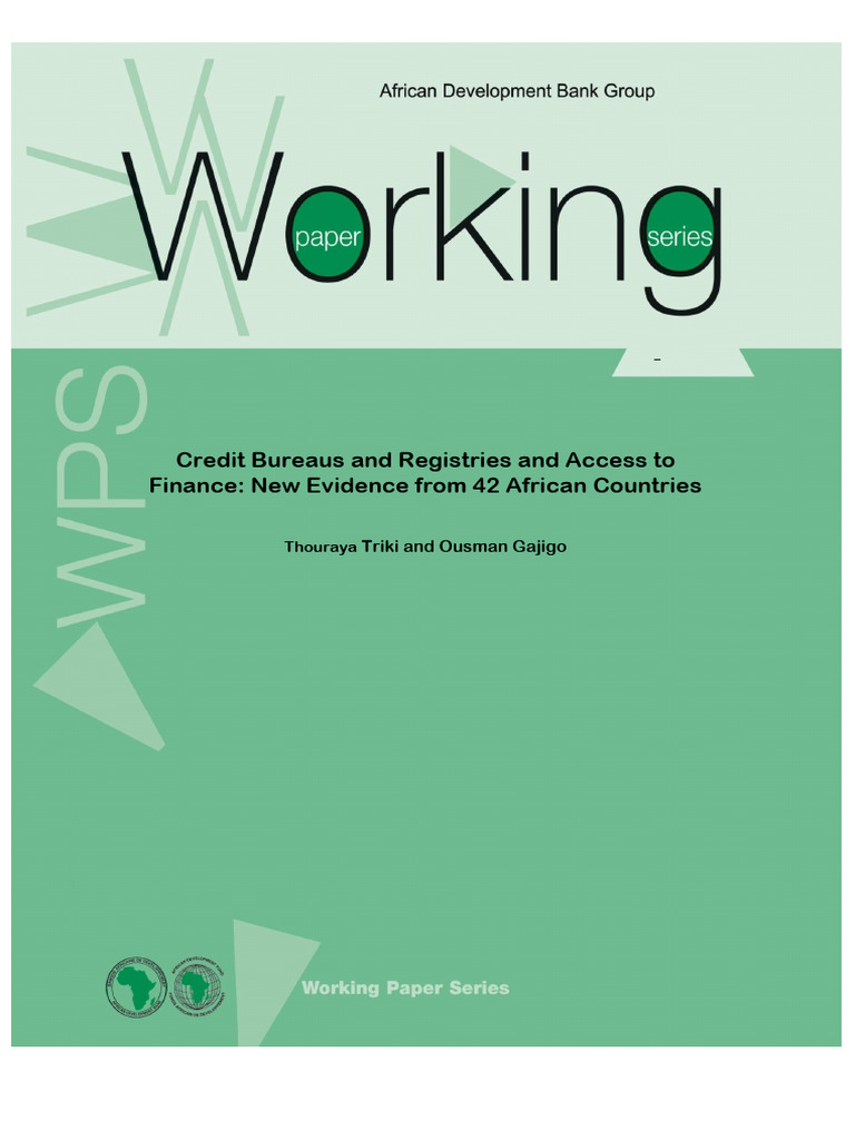 Credit Bureaus and Finance Access in Africa | PDF | Economies