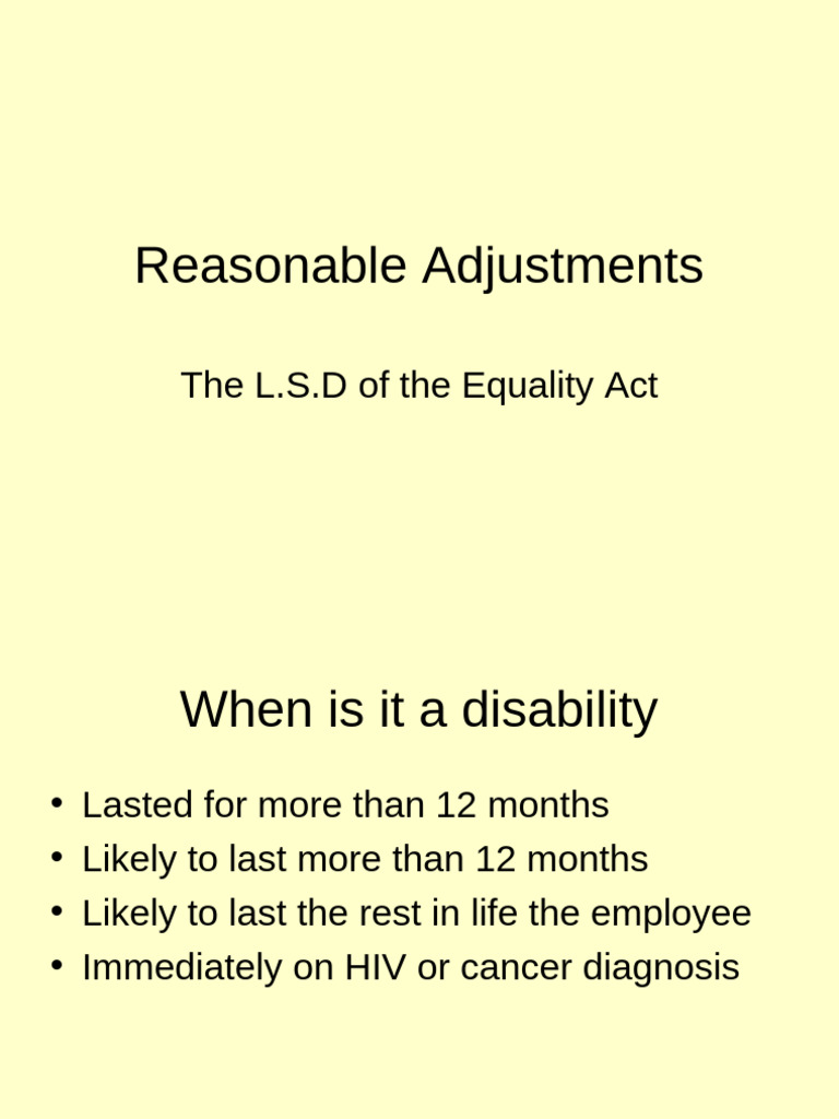 Reasonable Adjustment | PDF | Disability | Social Policy