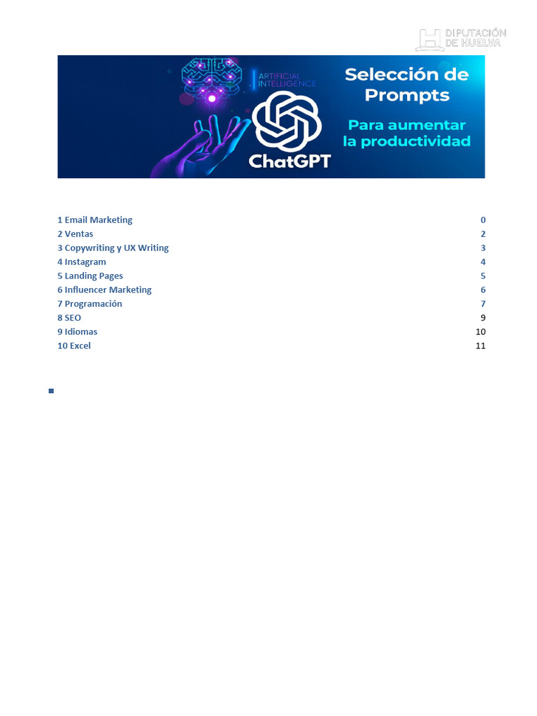 Prompts Utilidad Productividad chatGPT | PDF | Marketing | Cliente