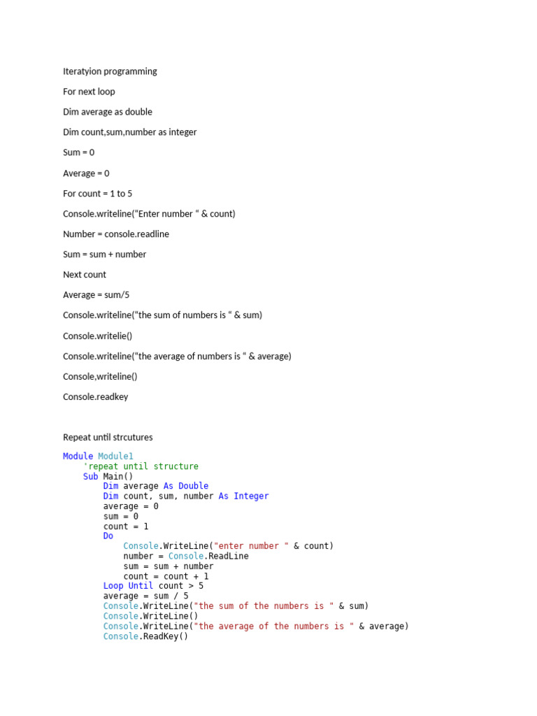 Iteratyion Programming | PDF