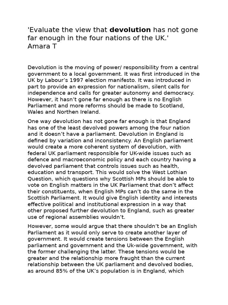 Devolution Uk Government | PDF | United Kingdom | Devolution