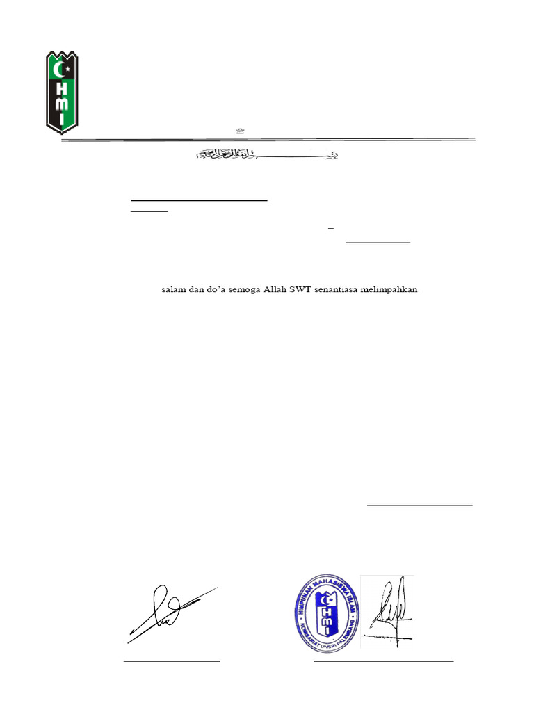 Surat Permohonan Membuka Acara | PDF