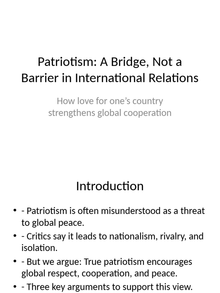 Patriotism Presentation | PDF