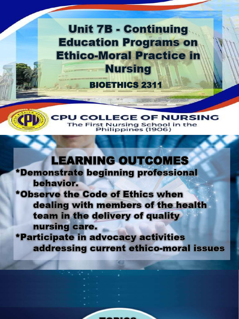 Unit 7 B International Code of Ethics | PDF | Nursing | Profession