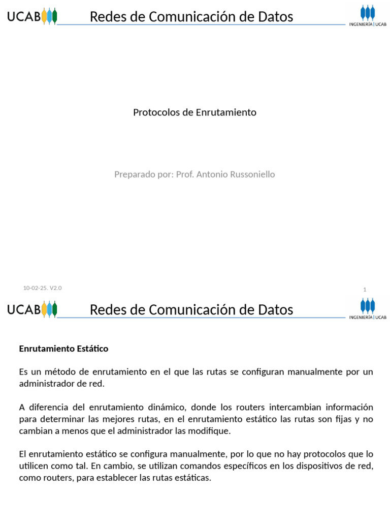9B - Protocolos de Enrutamiento | PDF | Enrutador (Computación) | Enrutamiento