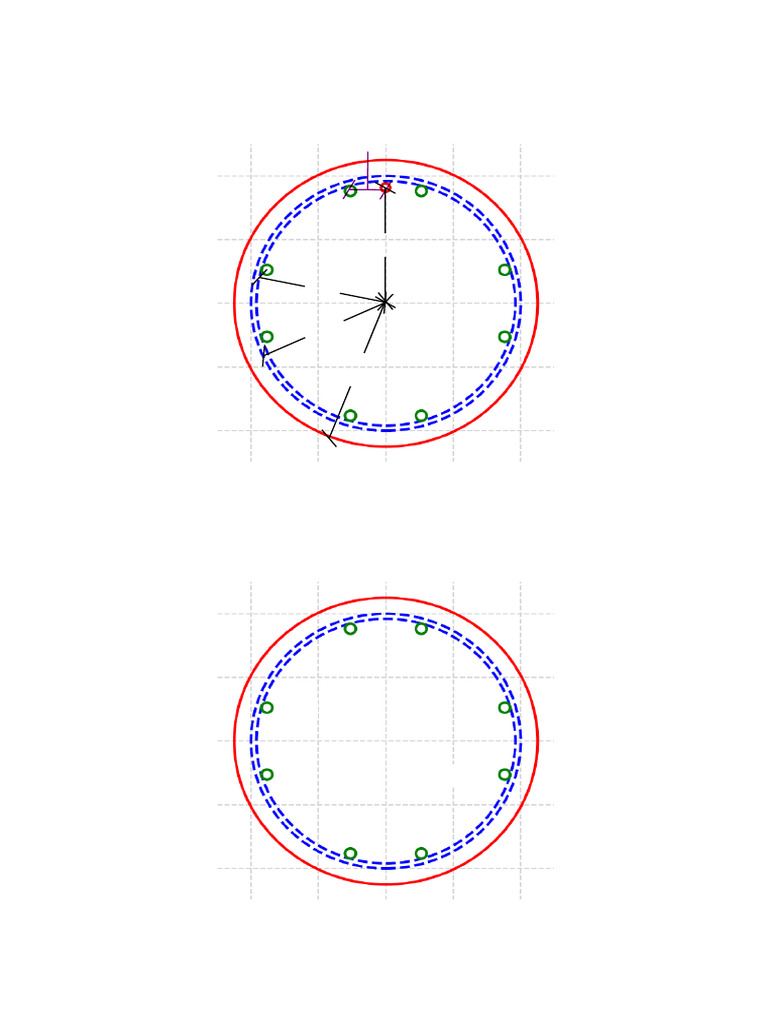 Circular Column, Rebar Pattern - Drawing | PDF