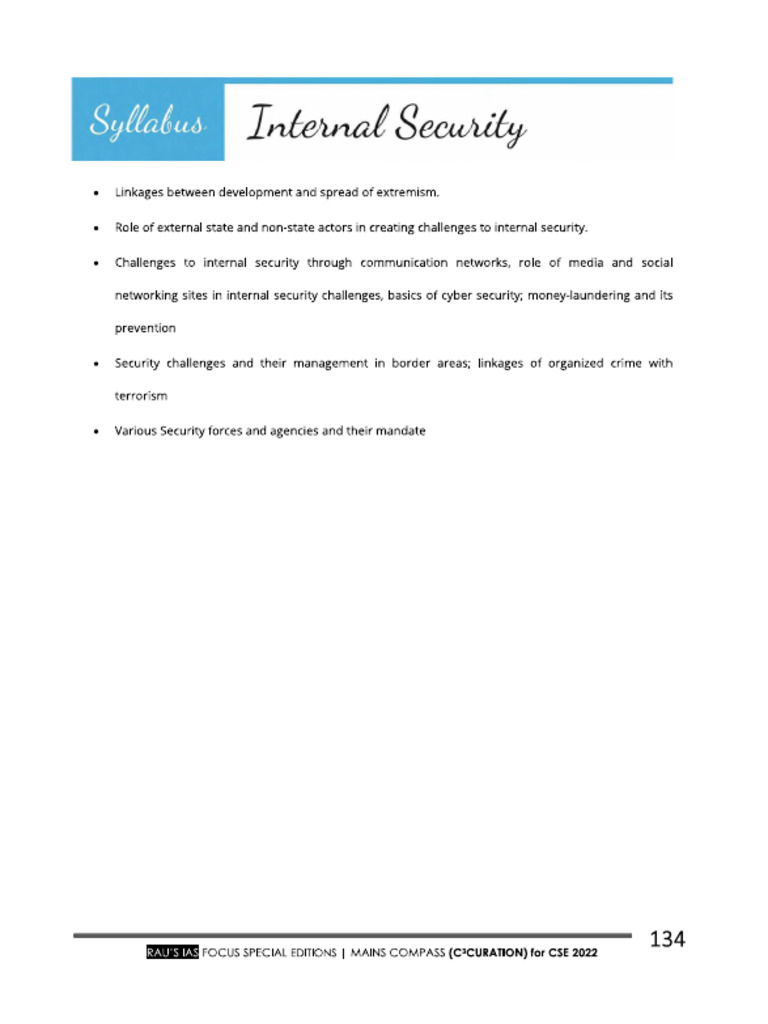 Internal Security Notes | PDF