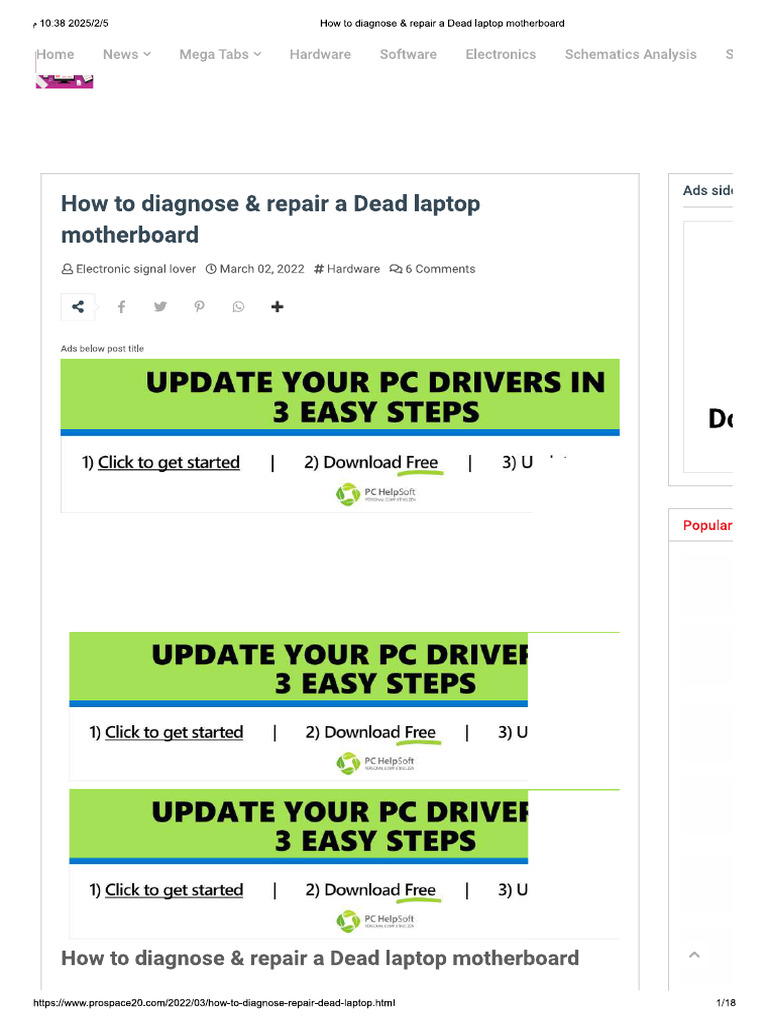 Diagnosing Laptob | PDF