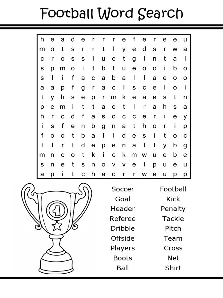 Football Word Search | PDF