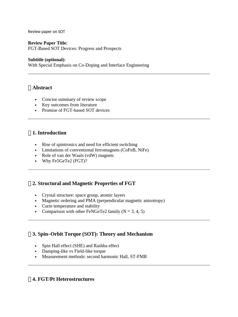 Review Paper On SOT | PDF