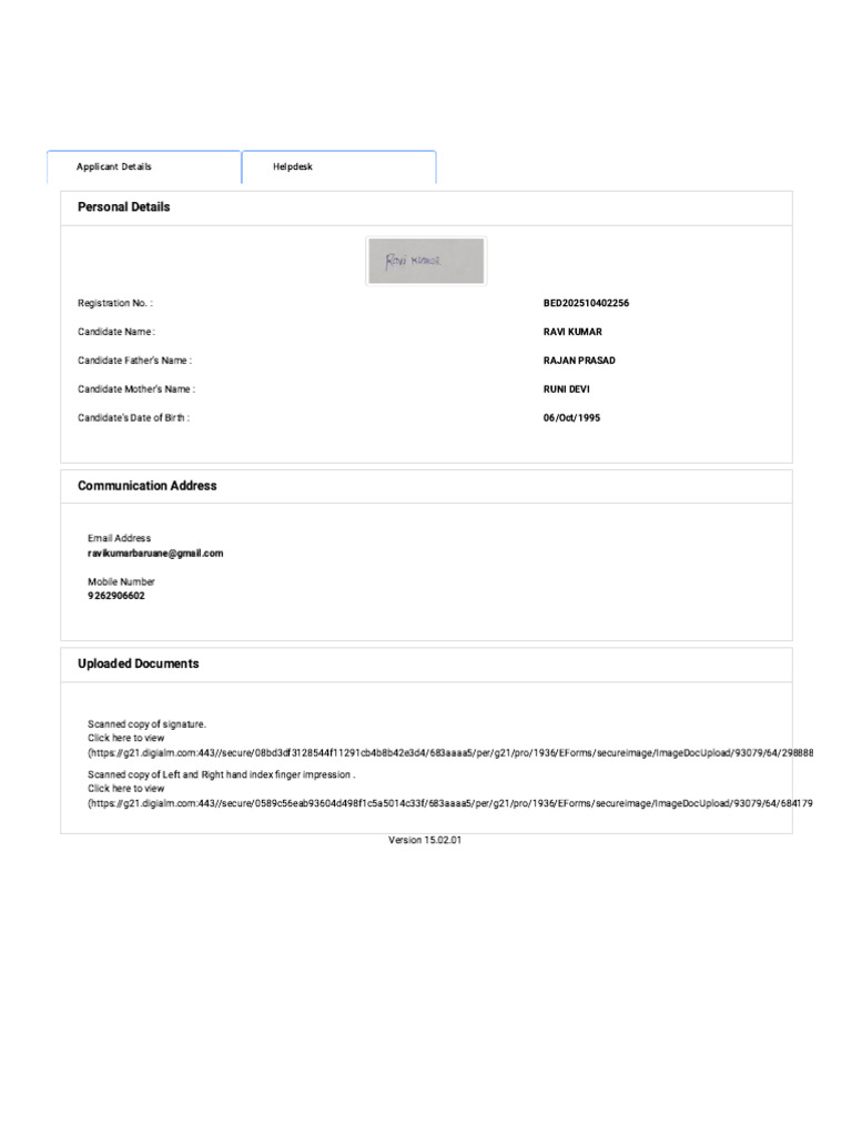 BEd 2K25 Registration Form | PDF