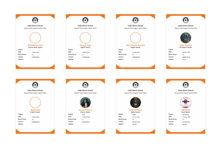 Teacher ID Cards V1 | PDF