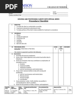 Patient Dangling Procedure Checklist | PDF | Balance (Ability ...