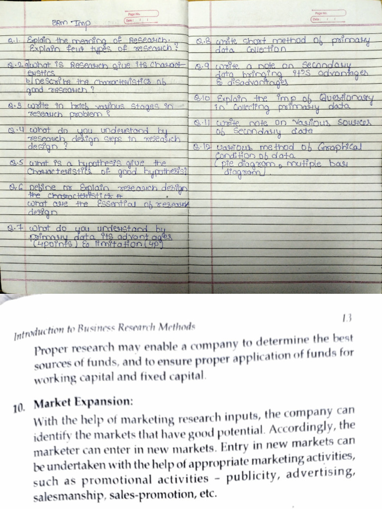 BRM Imp. Midterm II | PDF