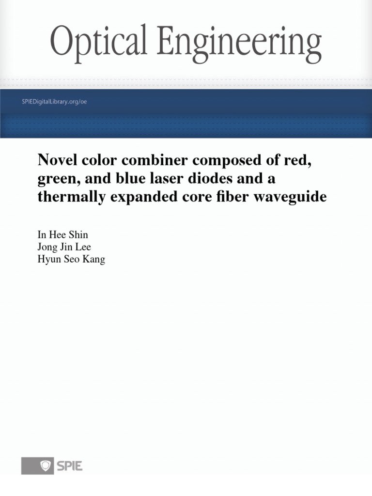 Novel Color Combiner Composed of Red, Green, and Blue Laser Diodes and ...