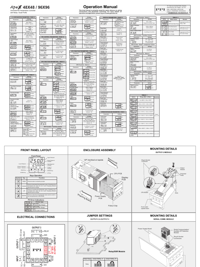 Product 029 OM | PDF | Parameter (Computer Programming) | Relay