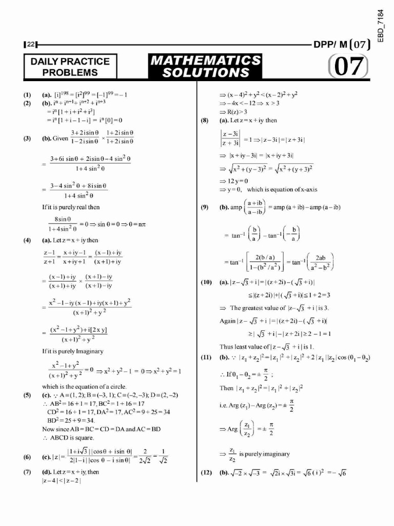Daily Practice Problems in Mathematics | PDF