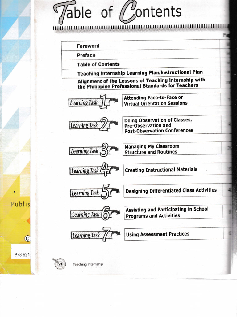 Teaching Internship Learning Tasks Etc | PDF | Procedural Knowledge | Learning