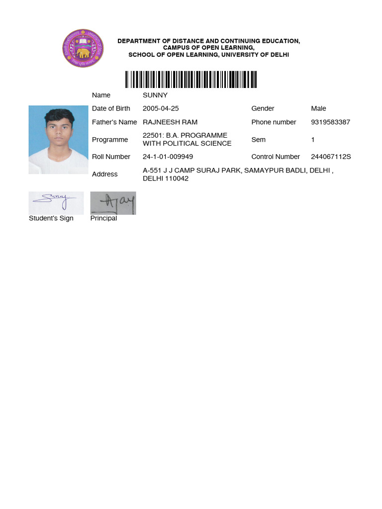 Department of Distance and Continuing Education, Campus of Open ...