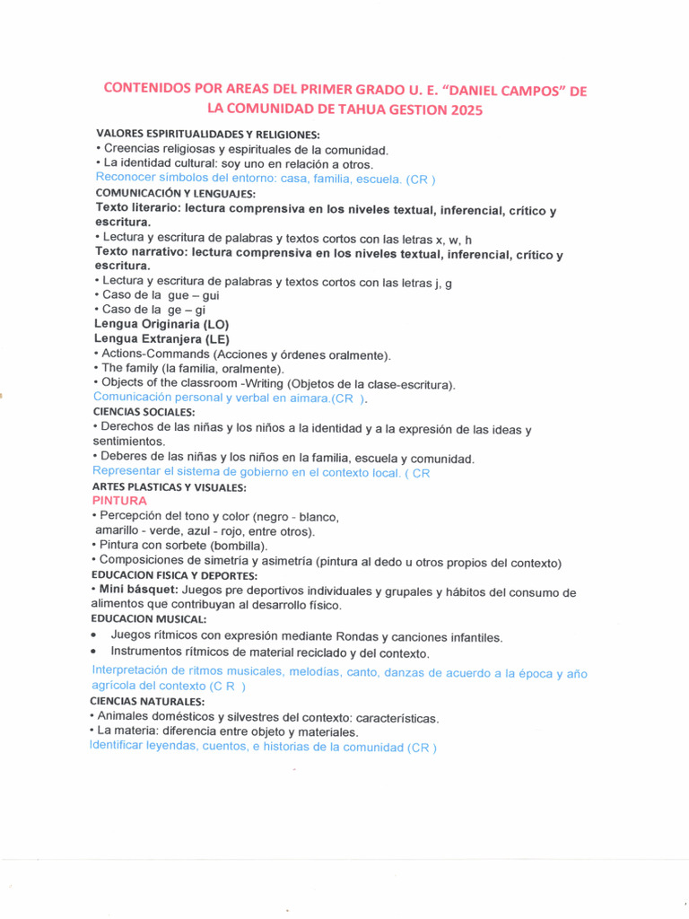 Primer Grado Primaria | PDF