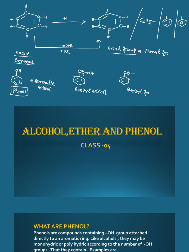Alcohol Phenol Ether Class 04 | PDF