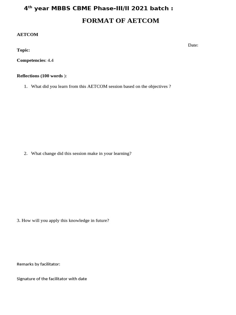 Surgery, 4th Yr AETCOM, Assessment Paper | PDF