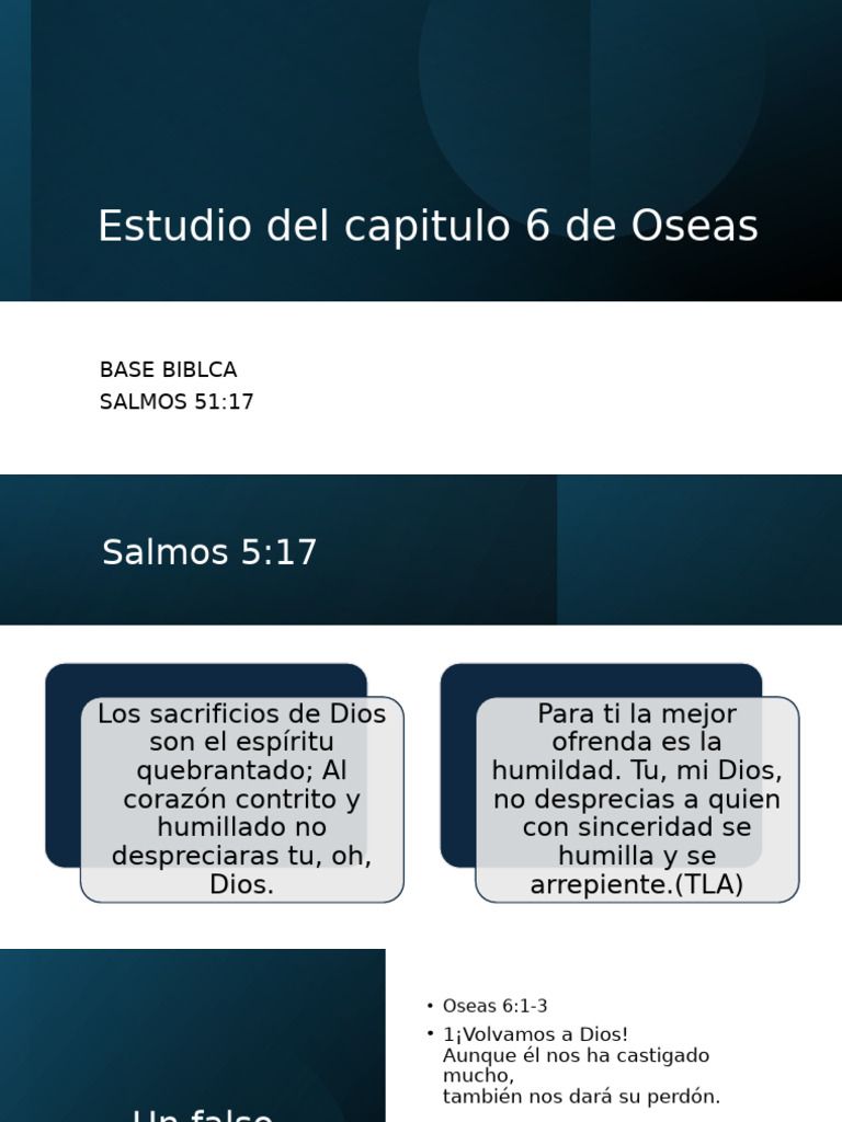 Estudio Del Capitulo 6 de Oseas | PDF | Misericordia | Pecado