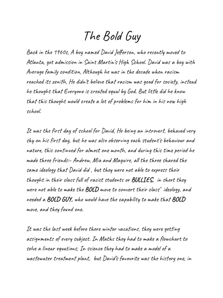 The Bold Guy | PDF