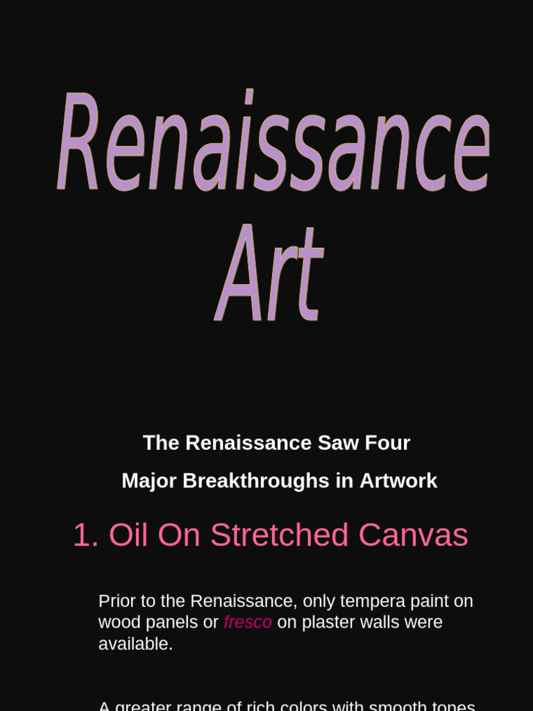 Major Renaissance Art Breakthroughs | PDF | Michelangelo | Renaissance Art
