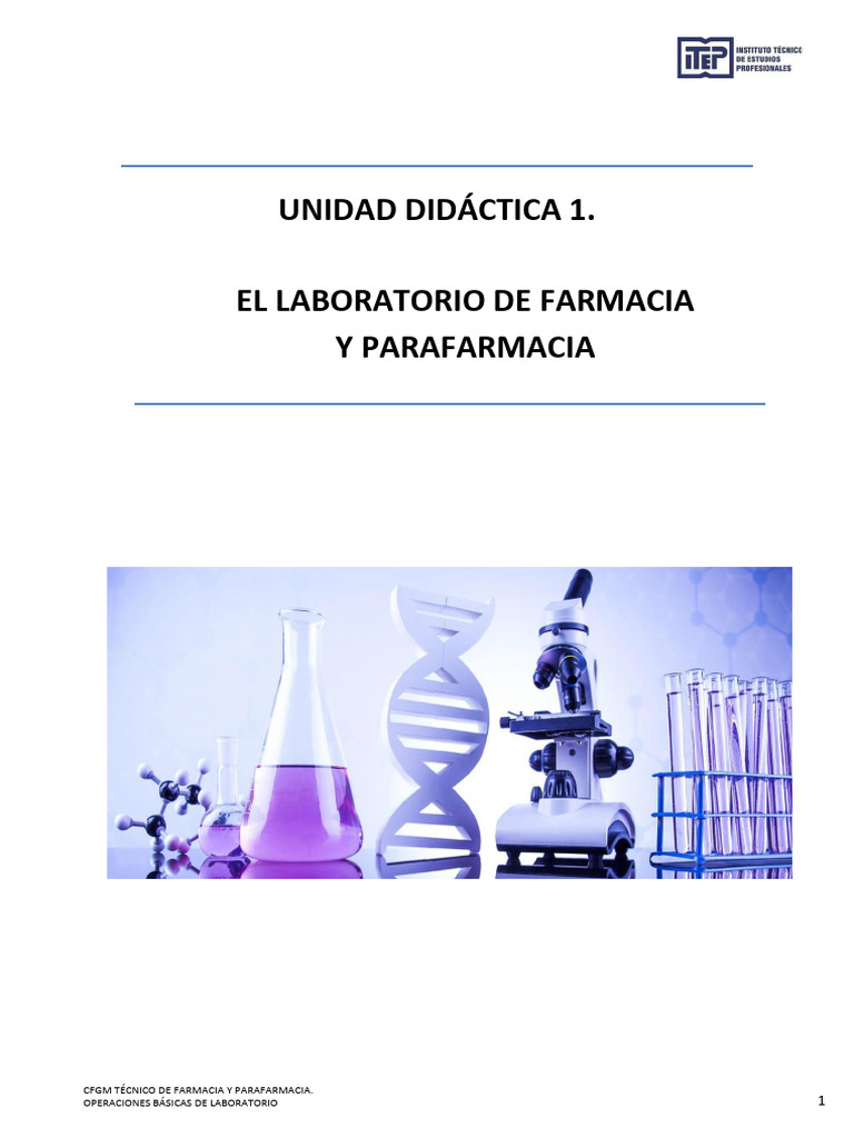 UD1 El Laboratorio de Farmacia y Parafarmacia | PDF | Farmacia ...