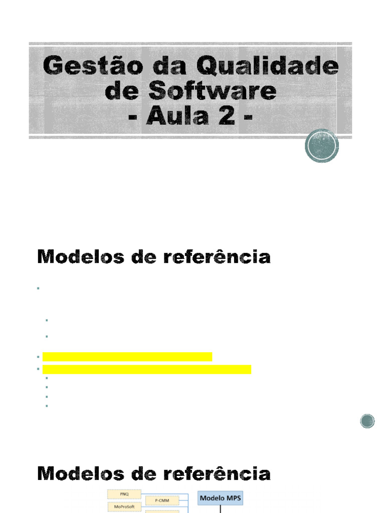 Slides Da Aula 2 - Gestão Da Qualidade de Software | PDF | Teoria Geral de Sistemas | Informática