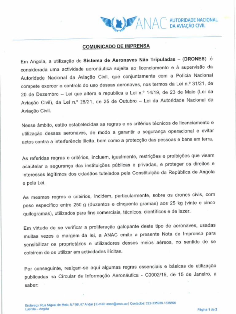 Comunicado de Imprensa | PDF