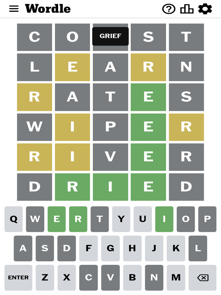 Wiper Wordle Puzzle Layout | PDF