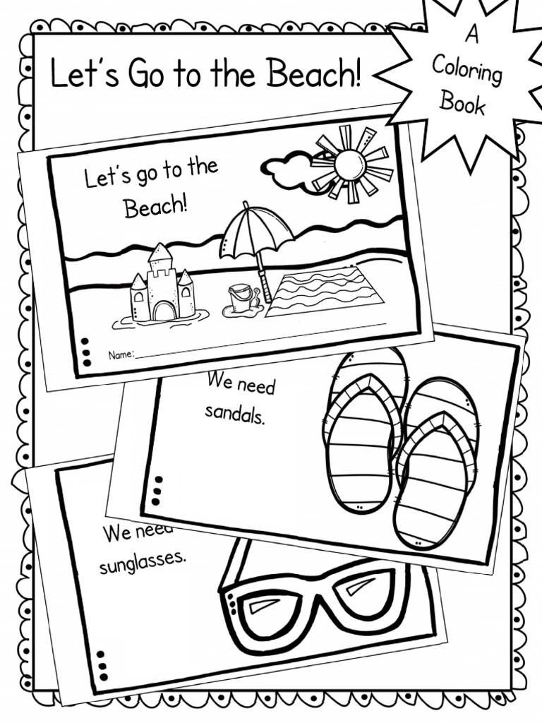 LetsGototheBeachcoloringbook 1 | PDF