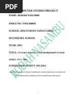 KCSE Computer Studies 2025 Project Outline | PDF