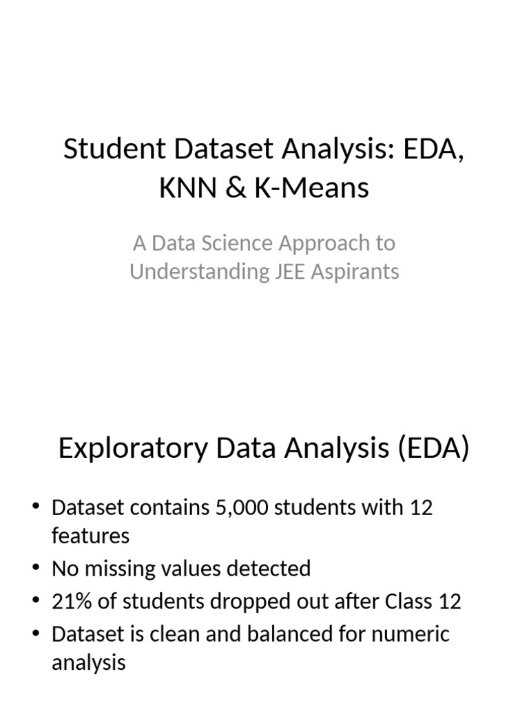 Student Data Analysis Slides | PDF