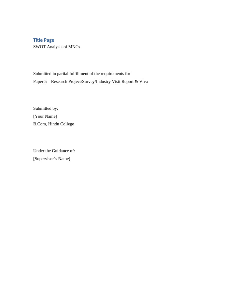 SWOT Analysis of Multinational Corporations | PDF | Chess | Chess Theory
