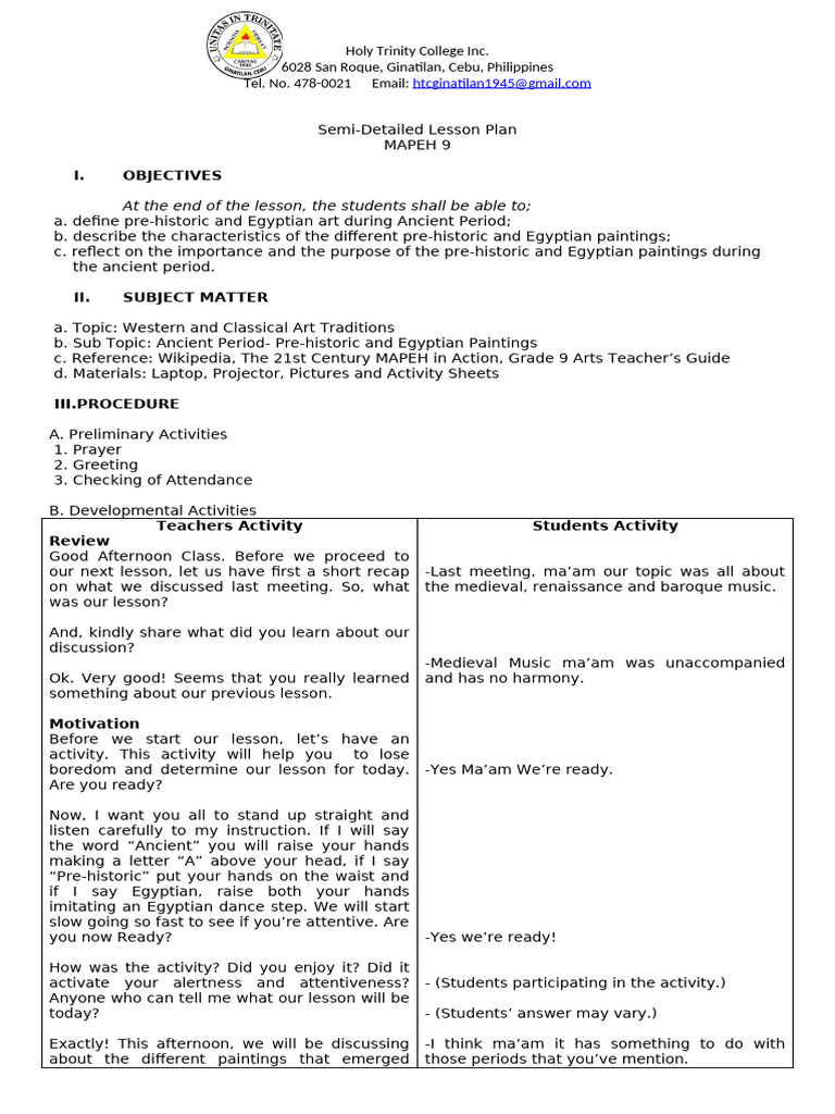 Lesson Plan For Observation | PDF | Ancient Egyptian Religion | Ancient ...
