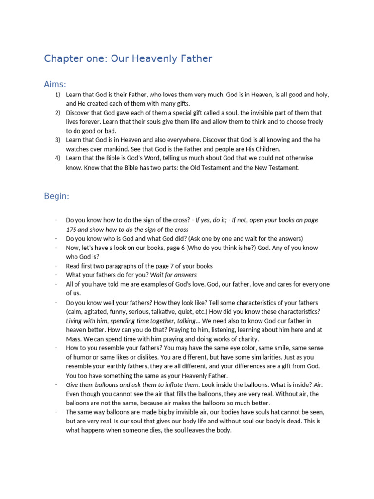 Understanding God as Our Father | PDF | Lord's Prayer | Bible