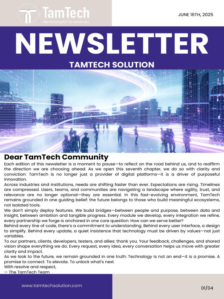 TamTech Newsletter 7 | PDF | Science, Technology, Engineering, And ...