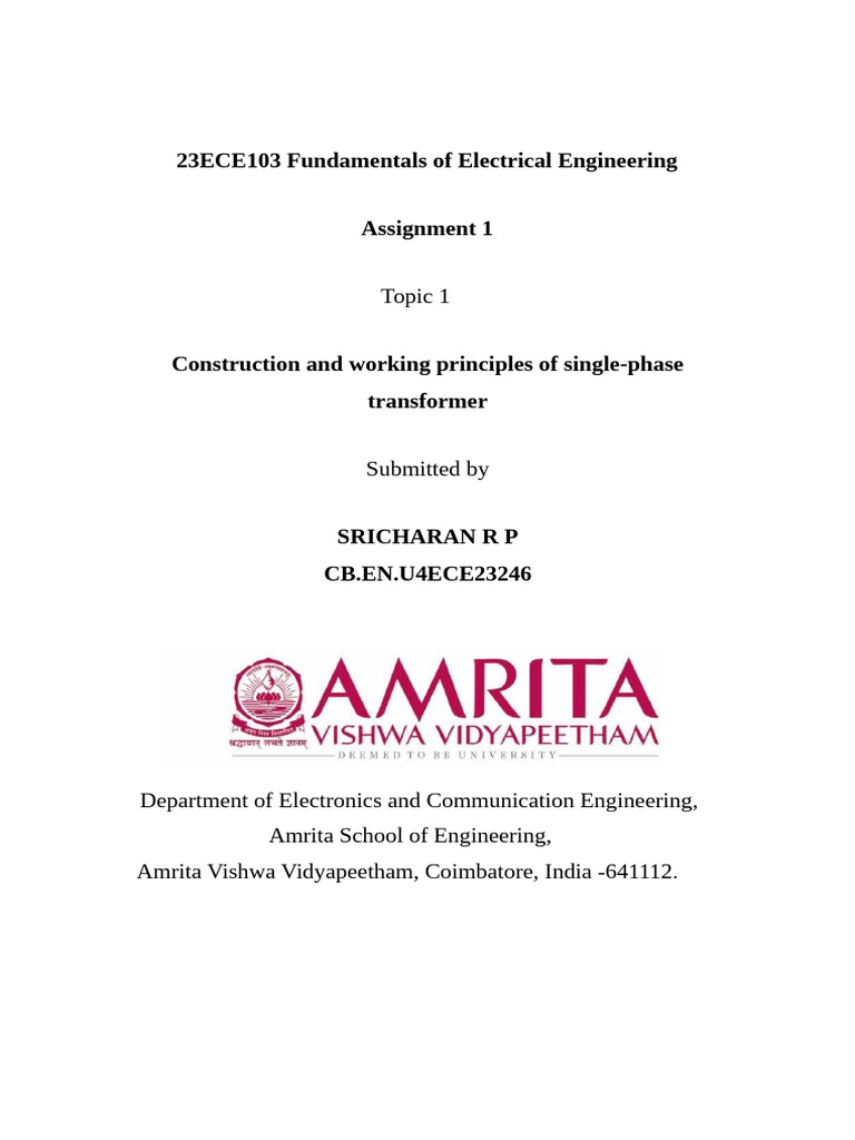 FEE Assignment 1 First | PDF