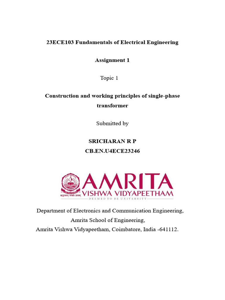 FEE Assignment 1 First | PDF